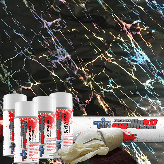 Prism Marble Hydro Printing Design DIY Hydrographic Dip Kit | My Dip Kit