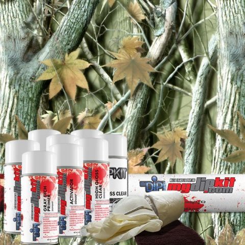 Brown Leaf Camouflage Hydro Print Design DIY Hydrographic Dip Kit