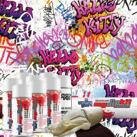 Kitty Graffiti Design DIY Hydro Dip Kit | My Dip Kit